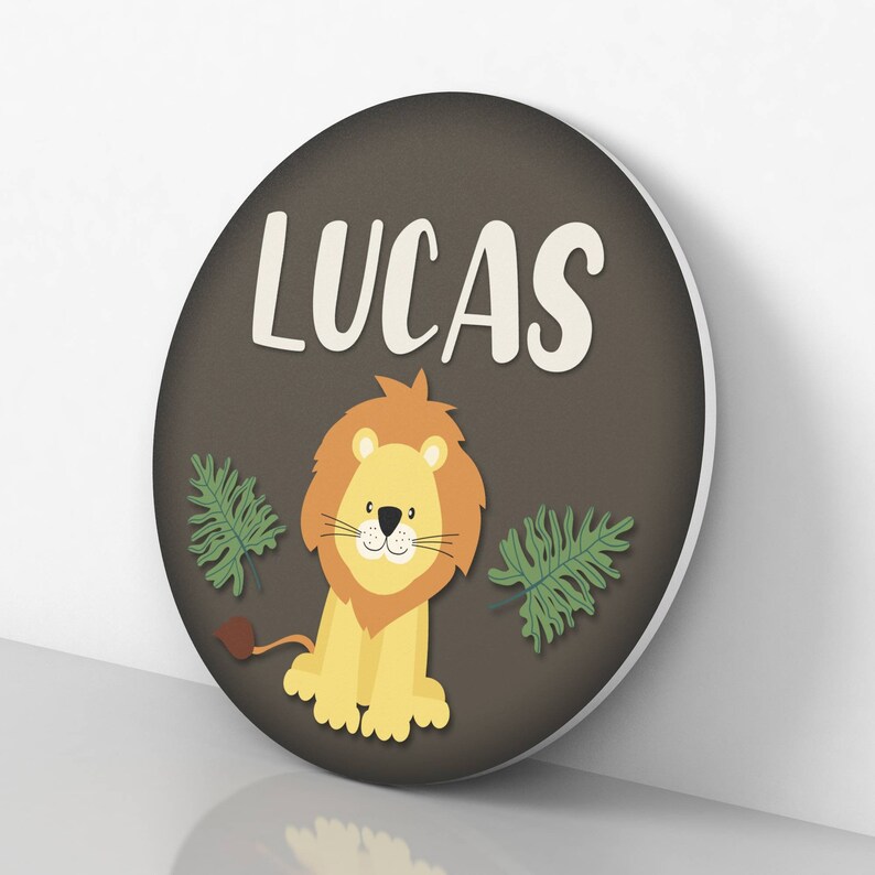 Baby Lion Nursery Name Sign: Safari Jungle Decor - Etsy
