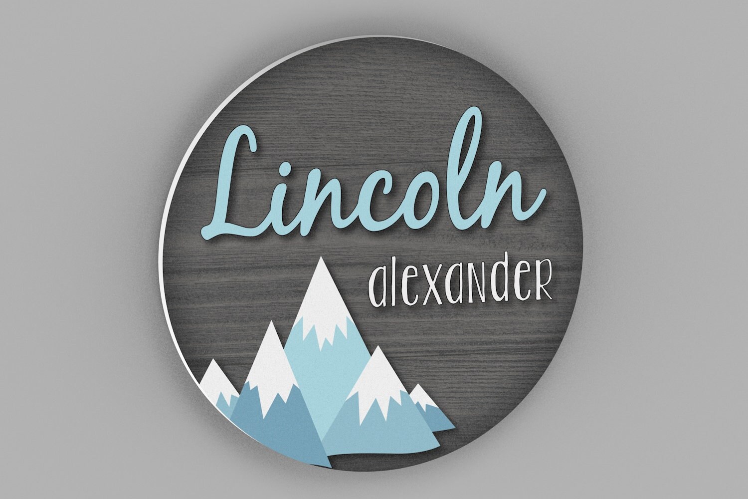 Round Nursery Name Sign Nursery Decor Nursery Wall Art Boy - Etsy