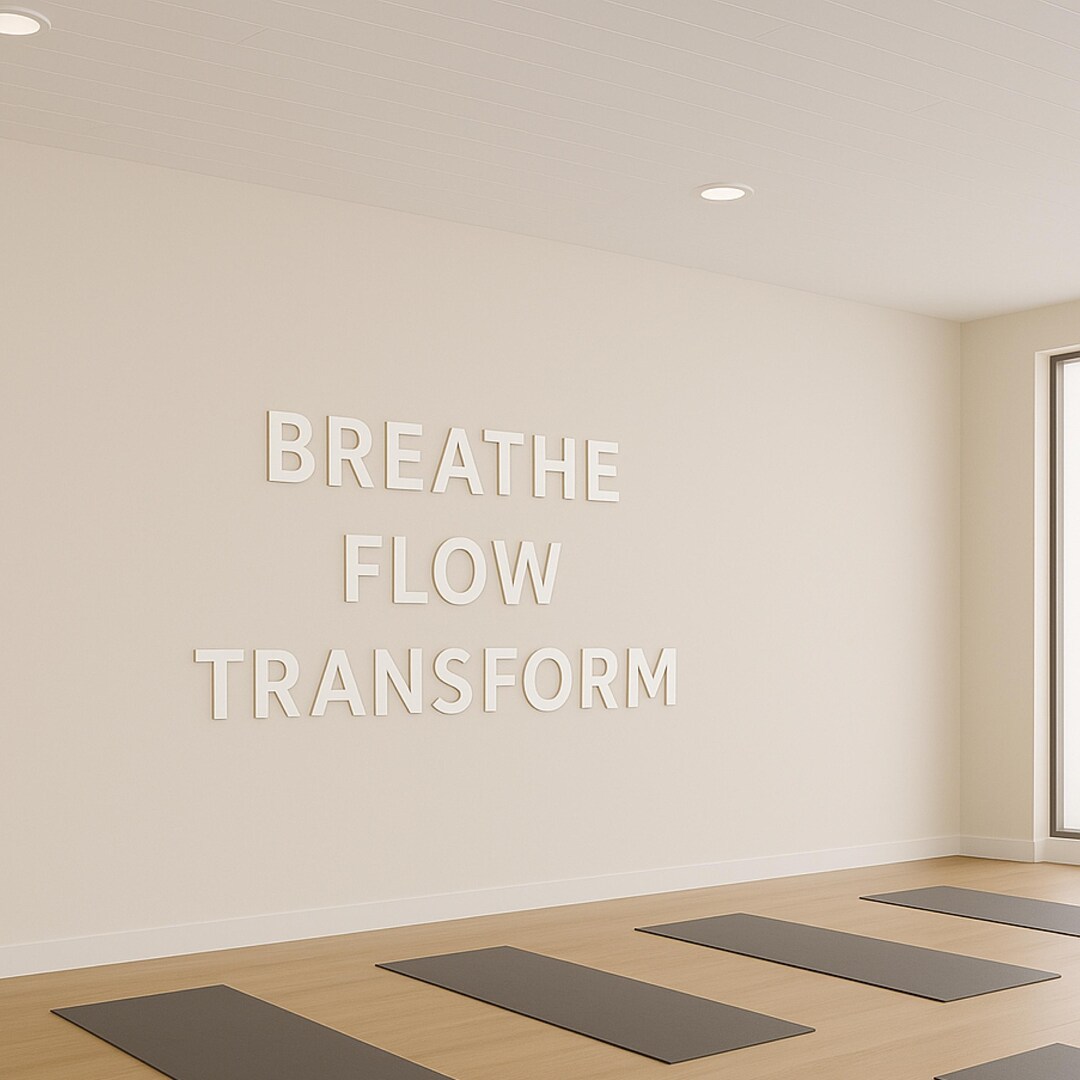 Yoga Studio Wall Letters Custom Signs, 3D PVC Wall Letters for Yoga ...