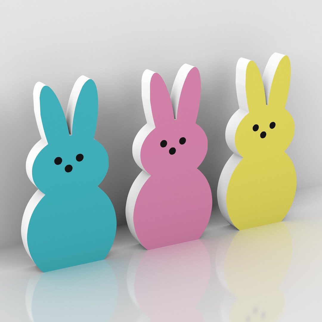 Easter Peeps Decorations Set of 3 Easter Tiered Tray Decor Freestanding ...