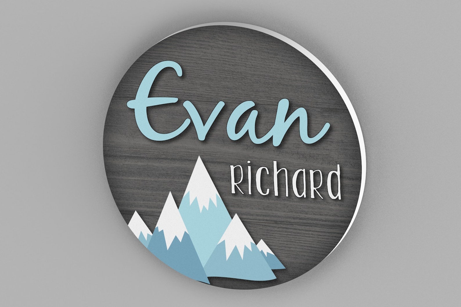 Round Nursery Name Sign Nursery Decor Nursery Wall Art Boy - Etsy Canada