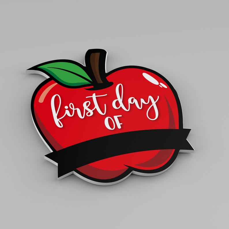 First Day of School Sign: Reusable Apple Chalkboard, Photo Prop - Etsy