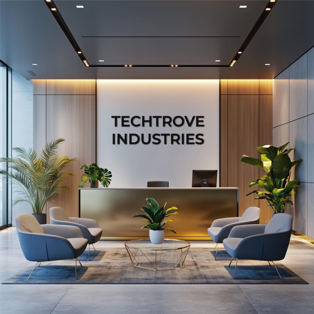 Custom Wall Sign for Office & Business Signage, Company Name Sign 3D ...