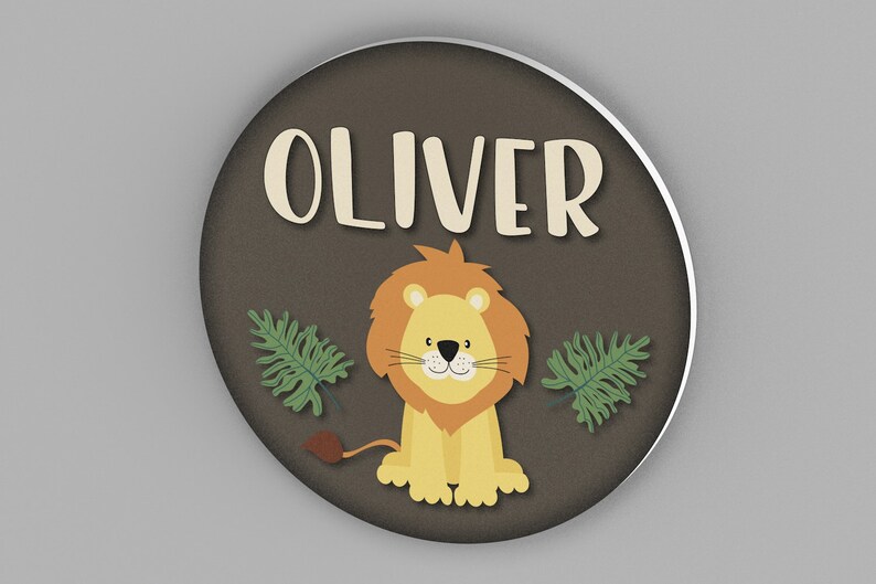 Baby Lion Nursery Name Sign: Safari Jungle Decor - Etsy