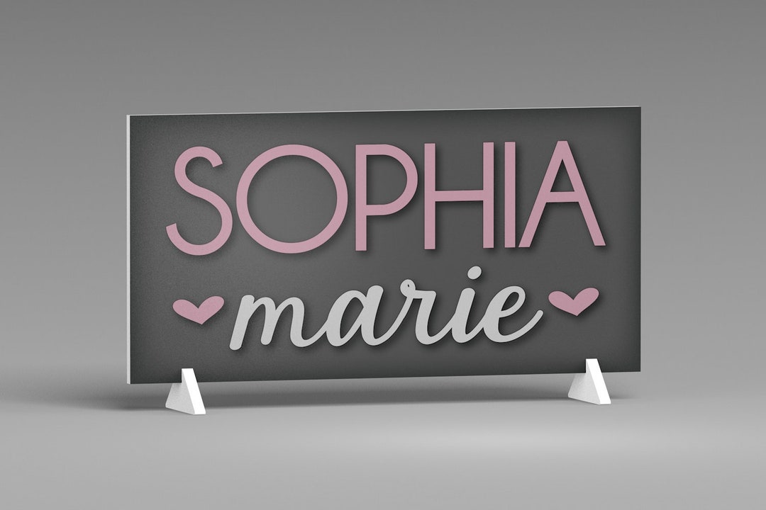 Free-standing Name Sign, Nursery Decor for Girls, Personalized Name ...