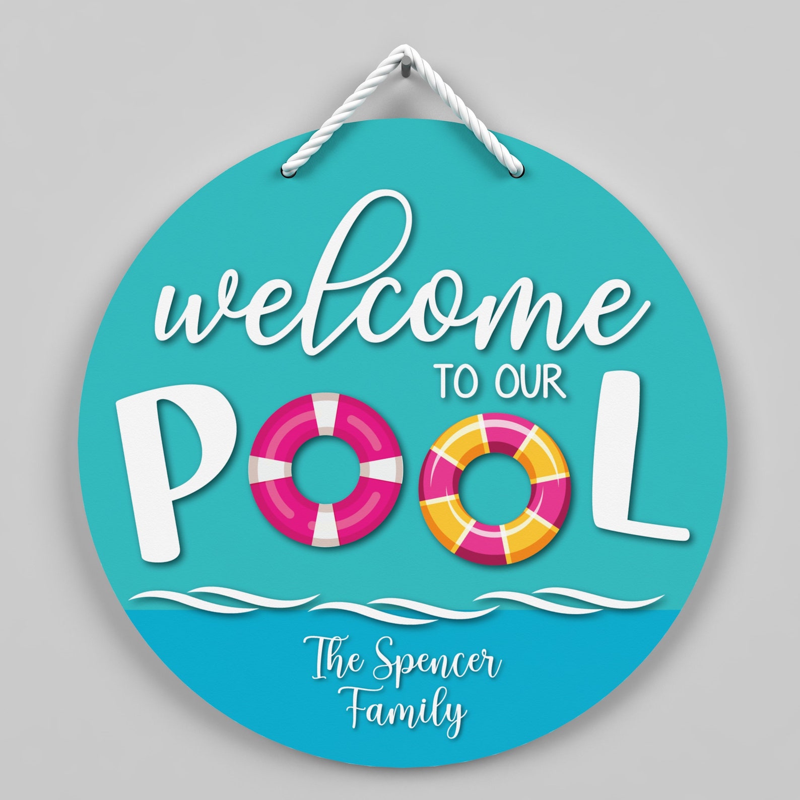 Personalized Outdoor Pool Sign Welcome to Our Pool Outdoor - Etsy