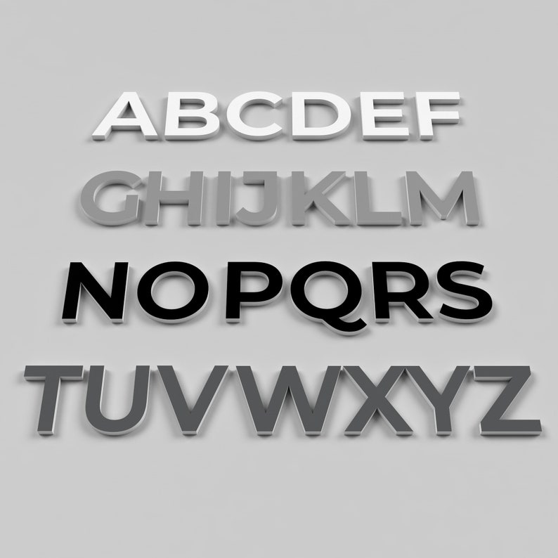 Modern 3D Washroom Sign: PVC Restroom Directional Letters - Etsy