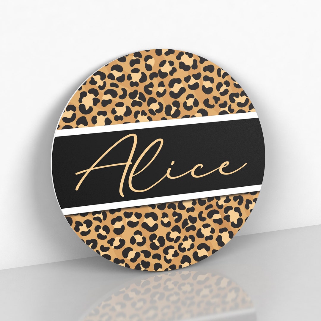 Personalized Animal Print Name Sign Cheetah & Leopard Room Decor Custom ...
