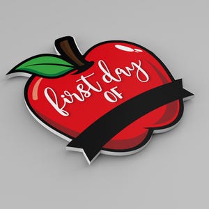 First Day of School Sign: Reusable Apple Chalkboard, Photo Prop - Etsy