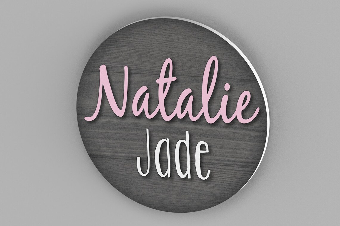 Circle Name Sign Nursery Wall Decor Nursery Wall Art - Etsy Canada