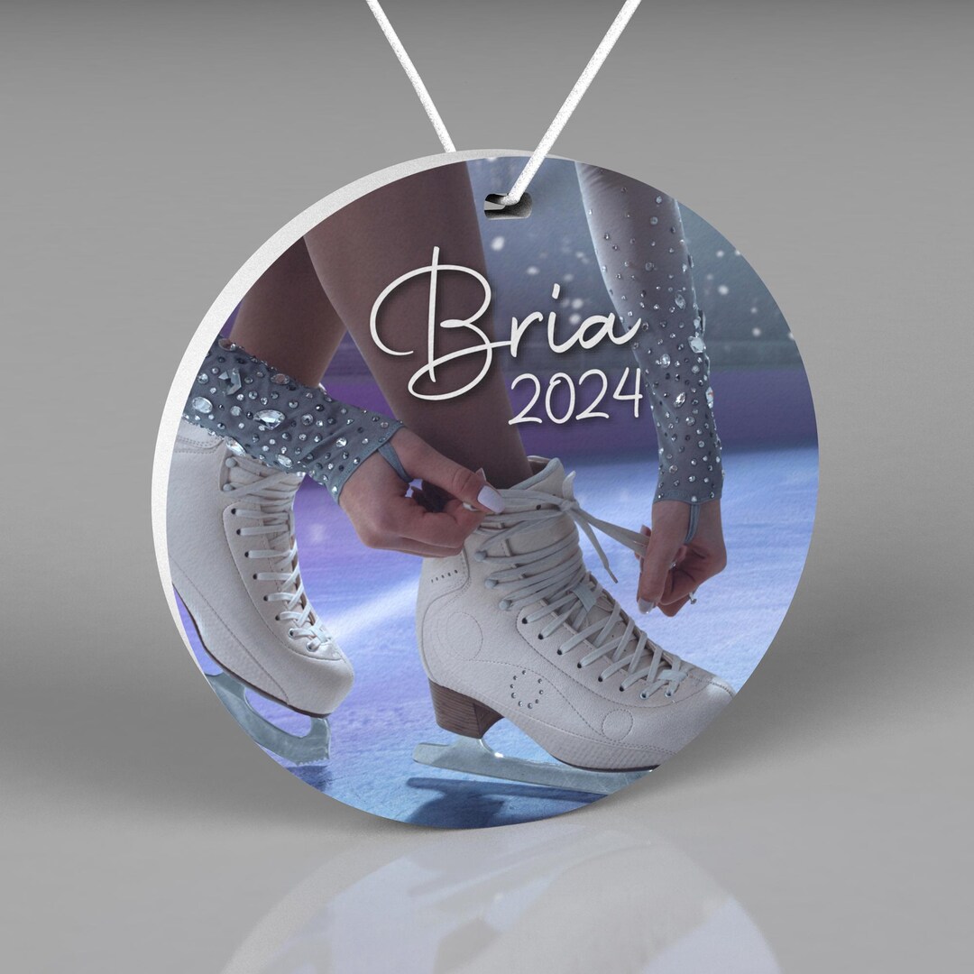 Personalized Figure Skating Ornament, Custom Skater Holiday Gift, Ice ...