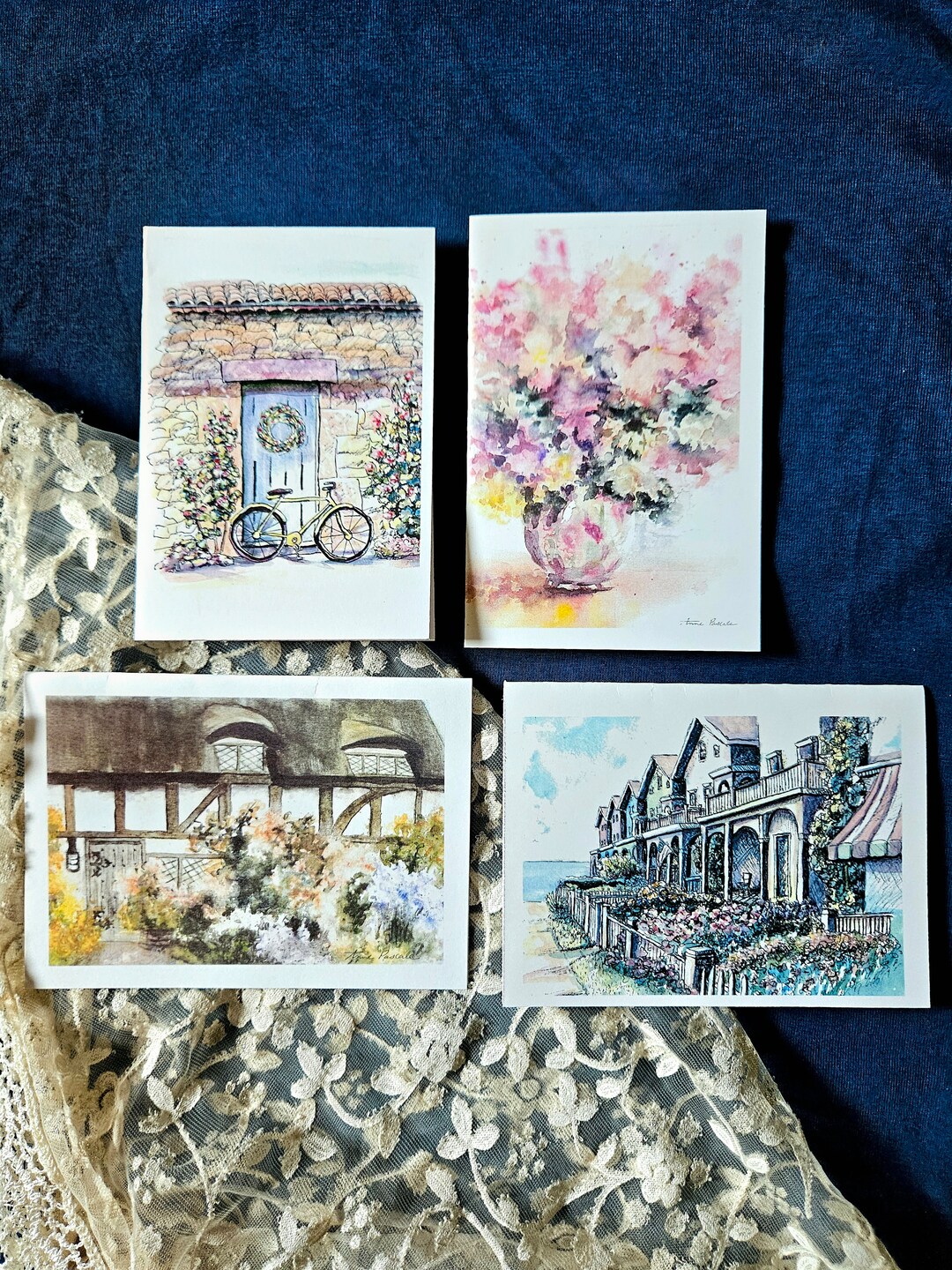 Serenity Assorted Blank 4 Notecards Set, Blank Greeting Cards, Card ...