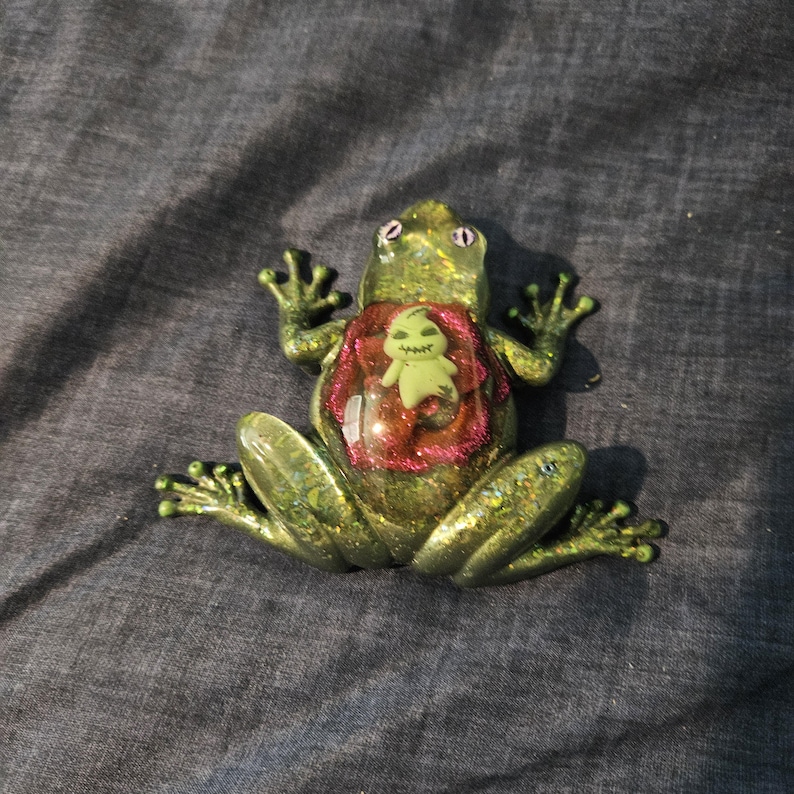 Whimsical Resin Frog Figurines - Etsy