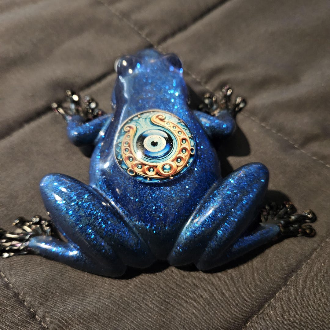 Whimsical Resin Frog Figurines - Etsy