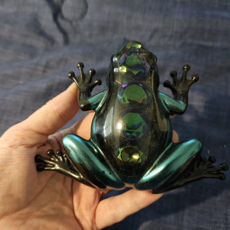 Whimsical Resin Frog Figurines - Etsy