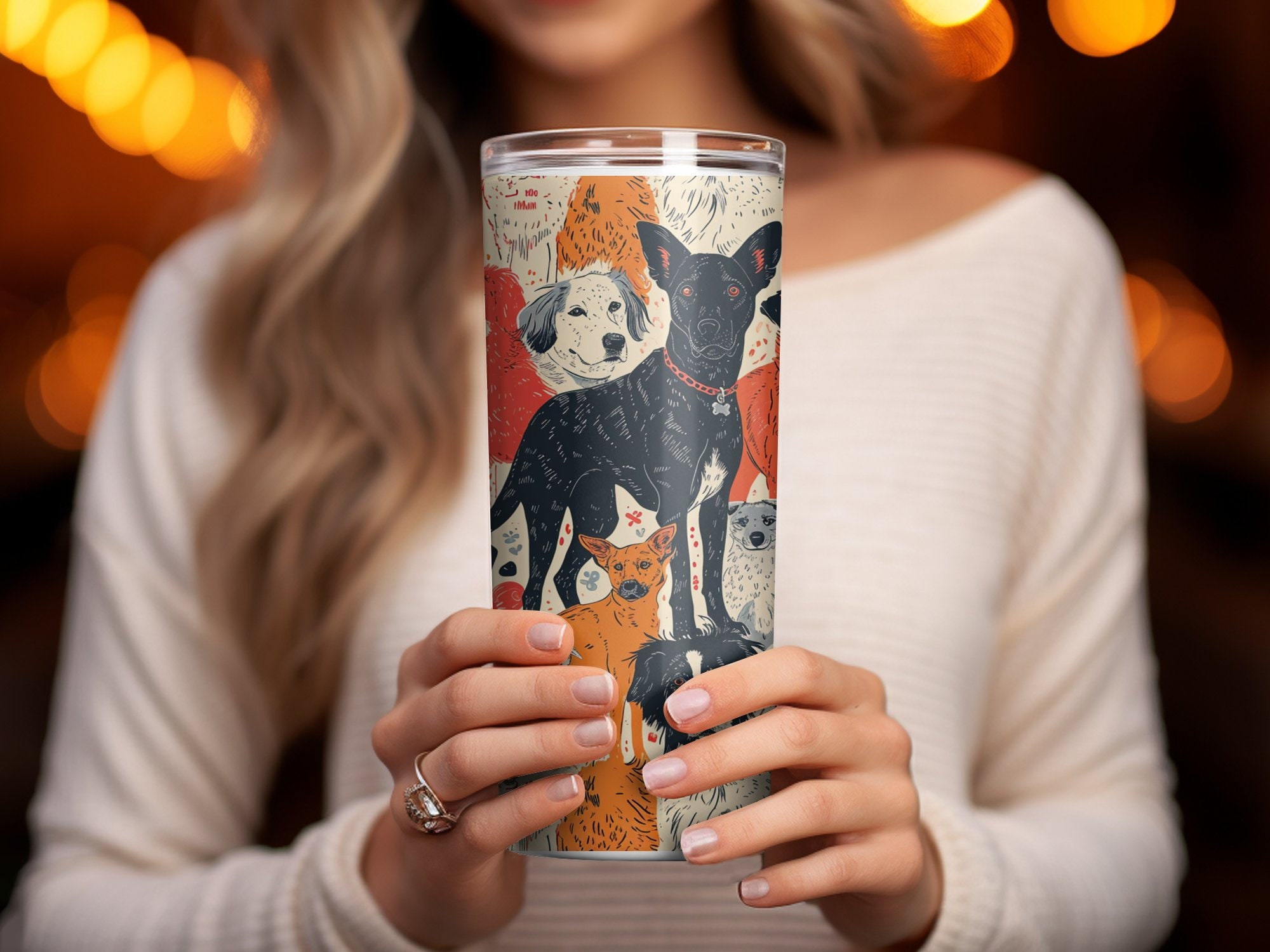 Colorful Dog Patterns Digital Download, Canine Seamless Pattern ...