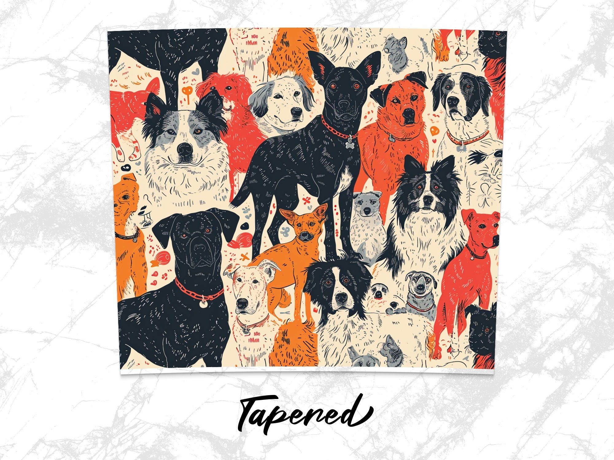 Colorful Dog Patterns Digital Download, Canine Seamless Pattern ...