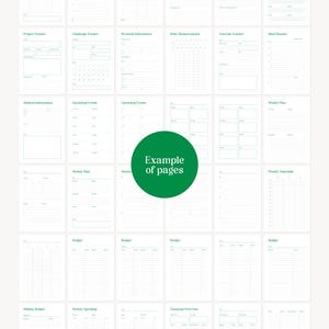 135 Page Printable Planner Bundle, Perpetual Monthly Yearly Annual ...