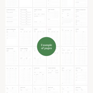 135 Page Printable Planner Bundle, Perpetual Monthly Yearly Annual ...