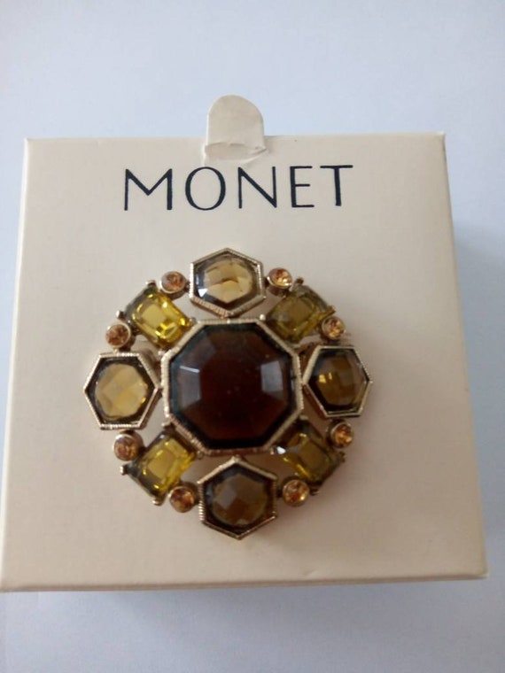 vintage monet lapel pin - Gem
