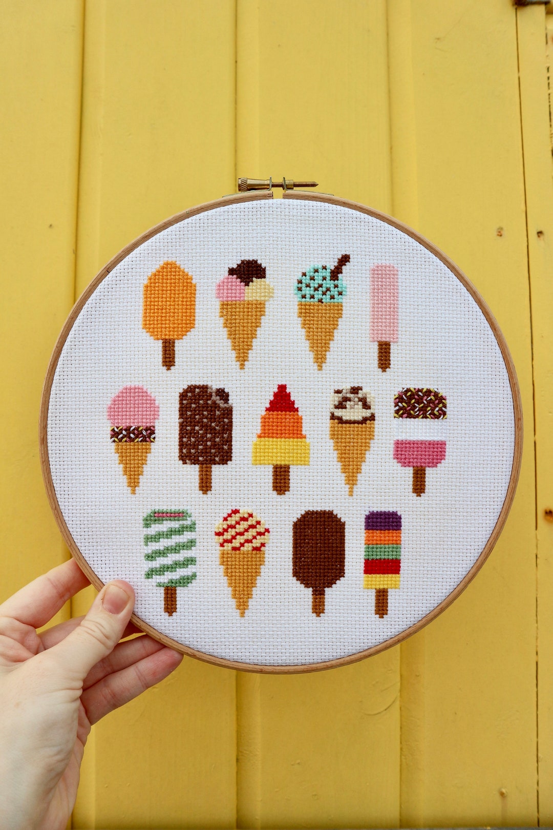We All Scream for Ice Cream Cross Stitch Kit | Beginners | Fab Ice ...