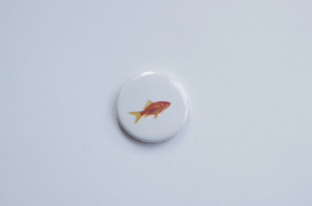 Goldfish Badge - Goldfish Pin - Cute Pin - Fish Pin - Fish Badge ...