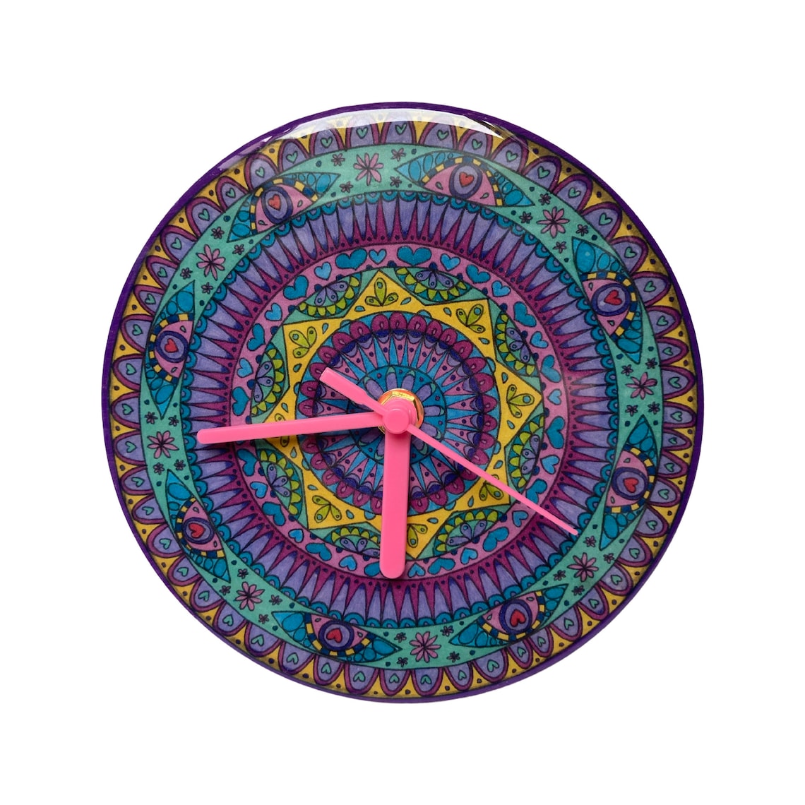 Mandala Wall Clock Black and White Clock Mandala Homeware | Etsy