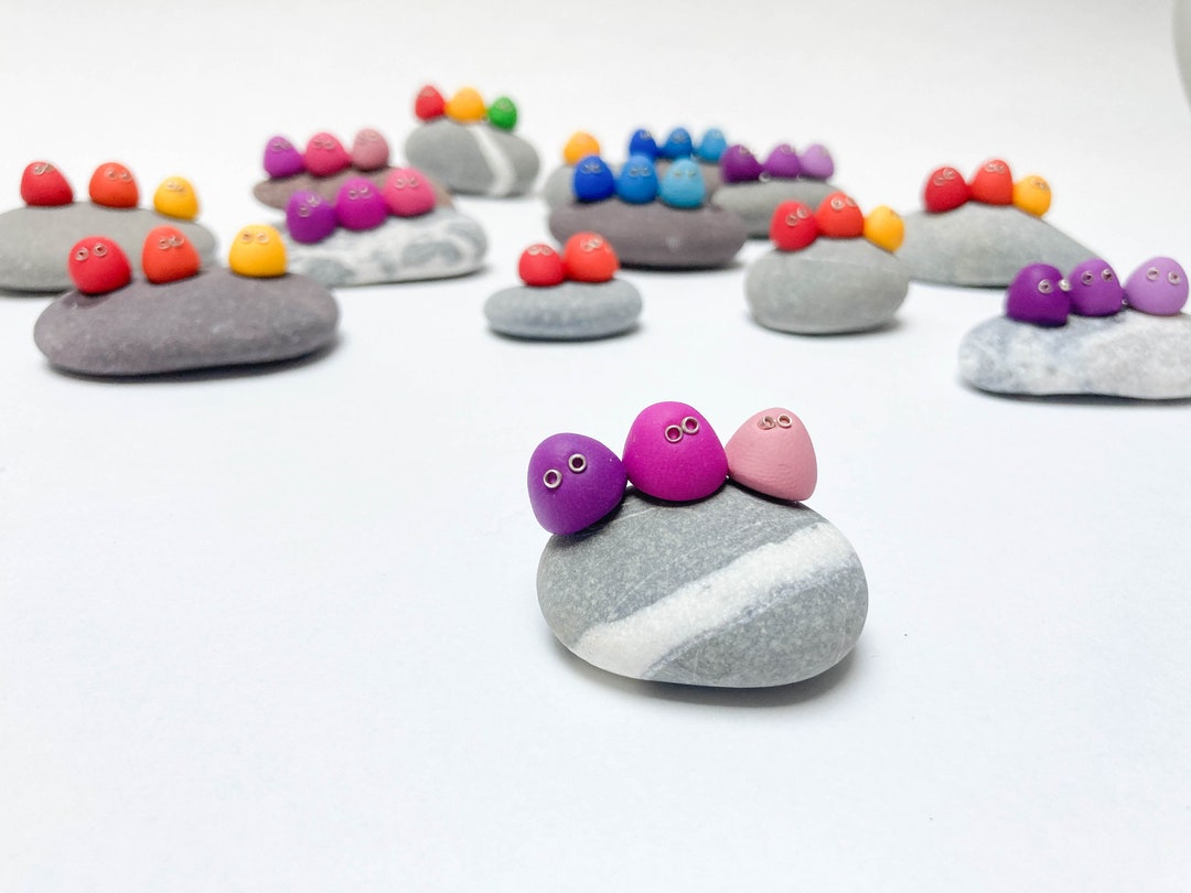 Handcrafted Clay Creatures Ornament – Whimsical Stone Paperweight - Etsy