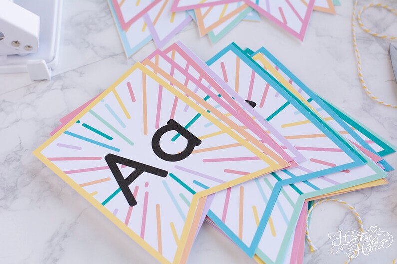 Alphabet & Number Banner - Etsy