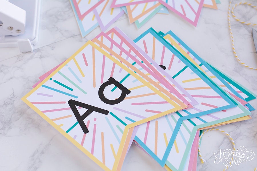 Alphabet & Number Banner - Etsy