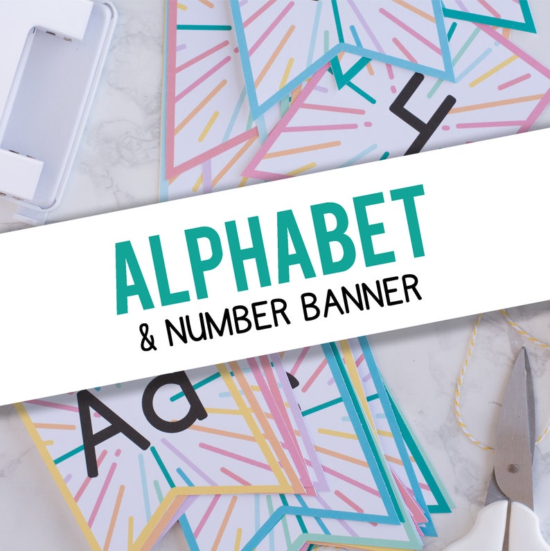 Alphabet & Number Banner - Etsy