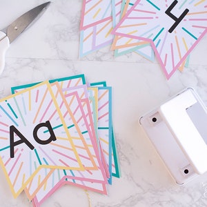 Alphabet & Number Banner - Etsy