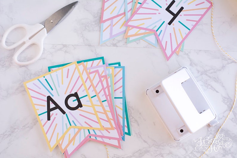 Alphabet & Number Banner - Etsy