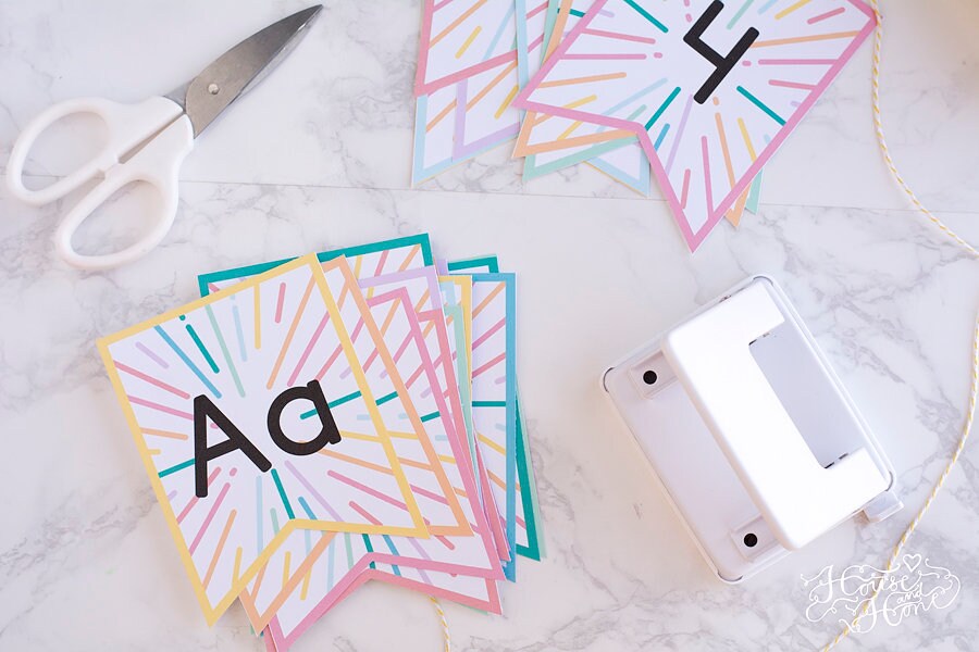 Alphabet & Number Banner - Etsy