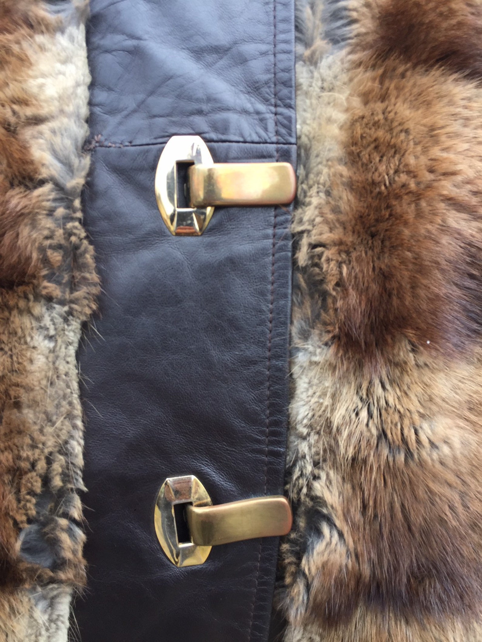 Vintage 60s West German Fur Coat 1960s Brown Fur and Leather - Etsy UK