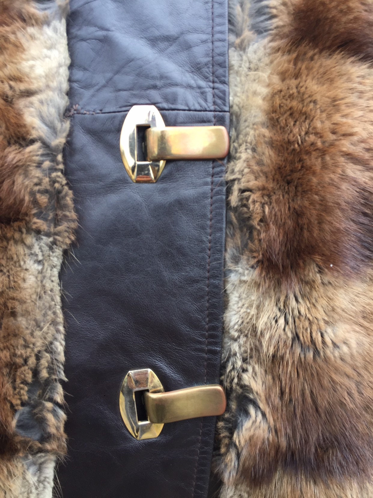 Vintage 60s West German Fur Coat 1960s Brown Fur and Leather - Etsy UK