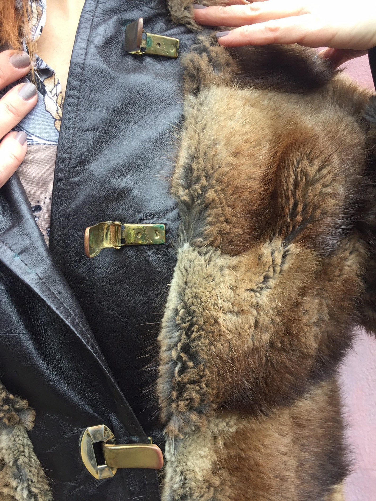 Vintage 60s West German Fur Coat 1960s Brown Fur and Leather - Etsy UK