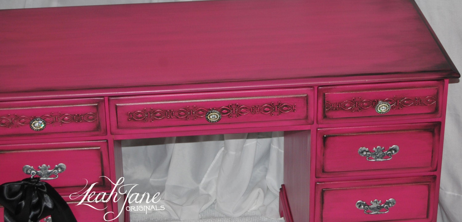 Glam Hot Pink Desk Dressing Table Vanity***sold*** - Etsy