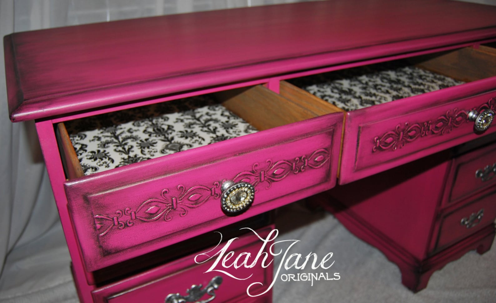 Glam Hot Pink Desk Dressing Table Vanity ***SOLD*** - Etsy