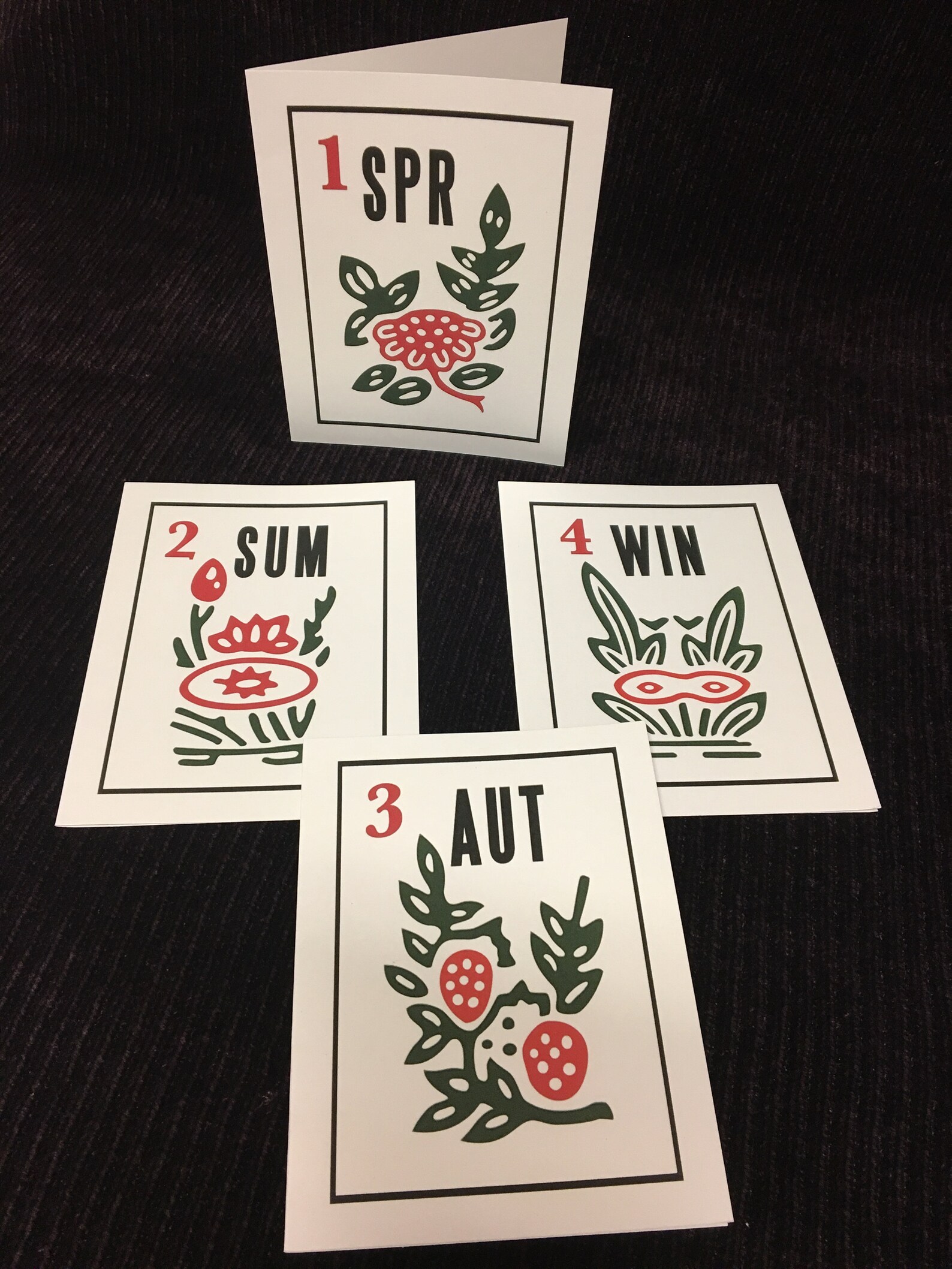 MAHJONG Note Cards Blank Inside 12 Pk flowers | Etsy