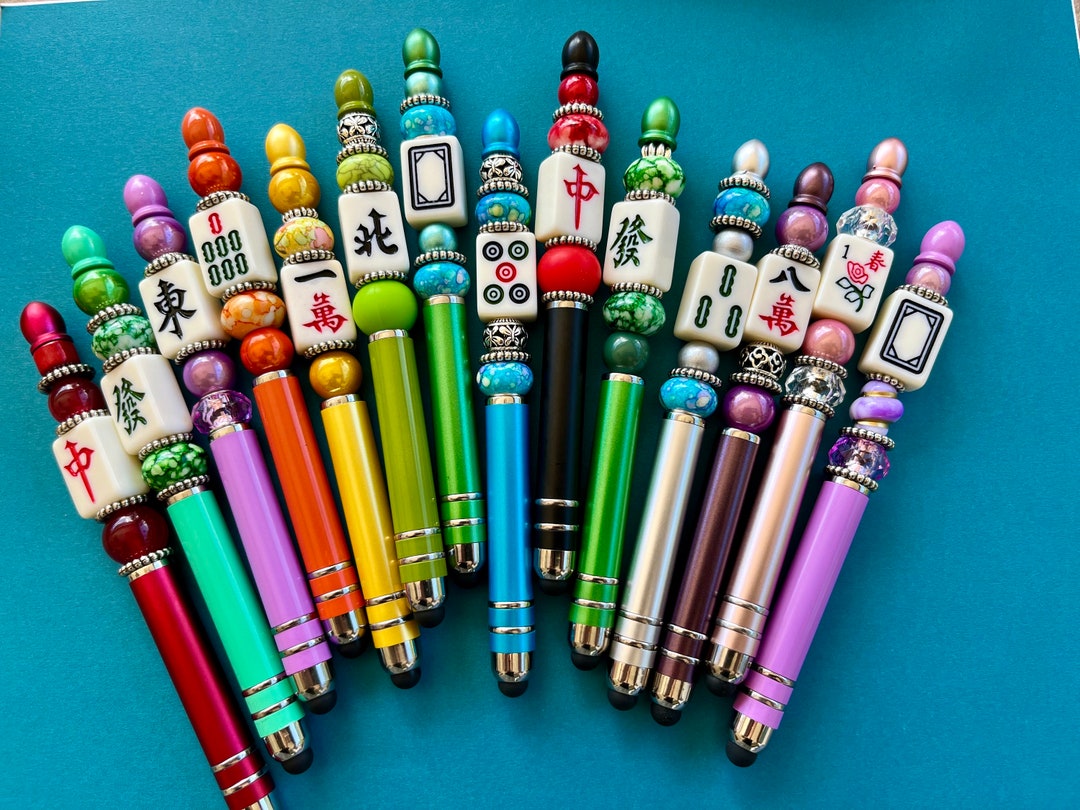 Mahjong Unique Handcrafted STYLUS/ PEN With Mixed Beads *refillable ...