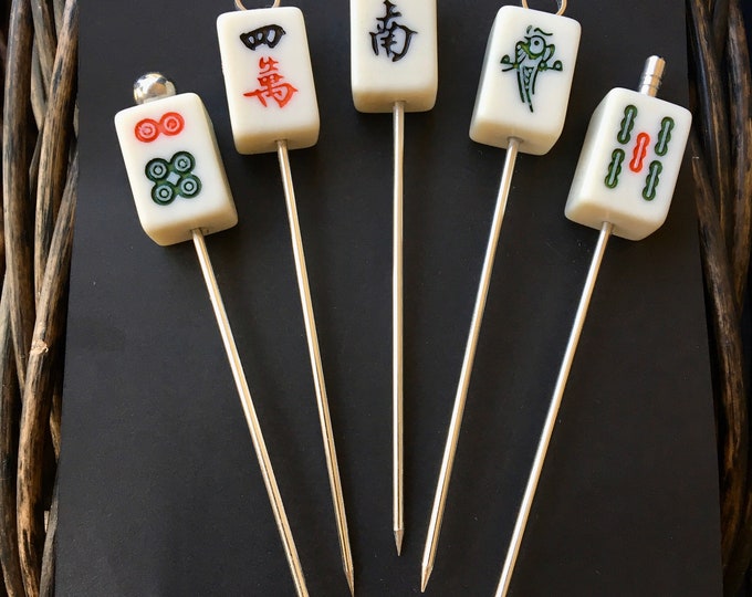 Mahjong Cocktail/ Hors D'oeuvre Picks Handmade | Etsy