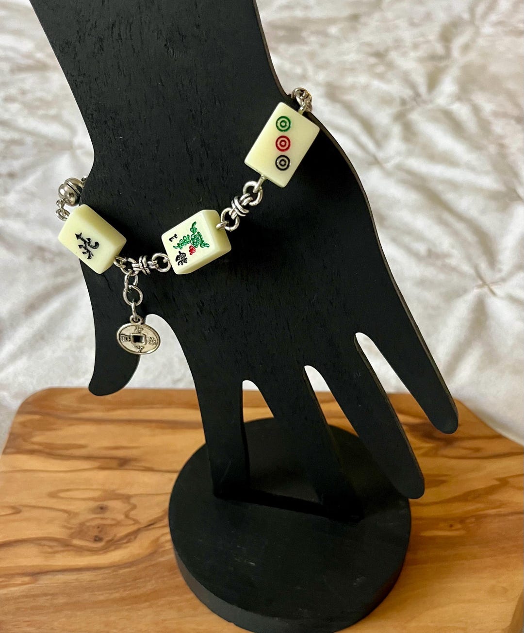 Mahjong Unique Handmade Bracelet With Mixed Mahjong Tiles (small Travel ...