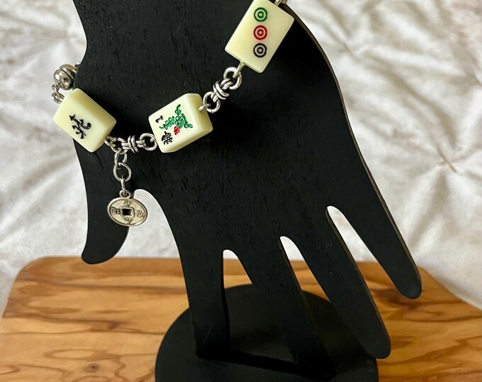 Mahjong Unique Handmade Bracelet With Mixed Mahjong Tiles (small Travel ...