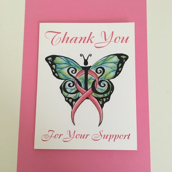 Breast Cancer Thank You Cards - Etsy
