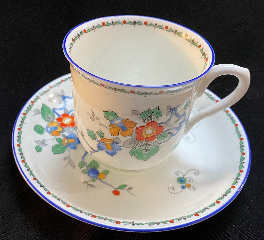 Vintage Shelley Bone China Cup and Saucer in Pattern # 11652 - Idalium ...