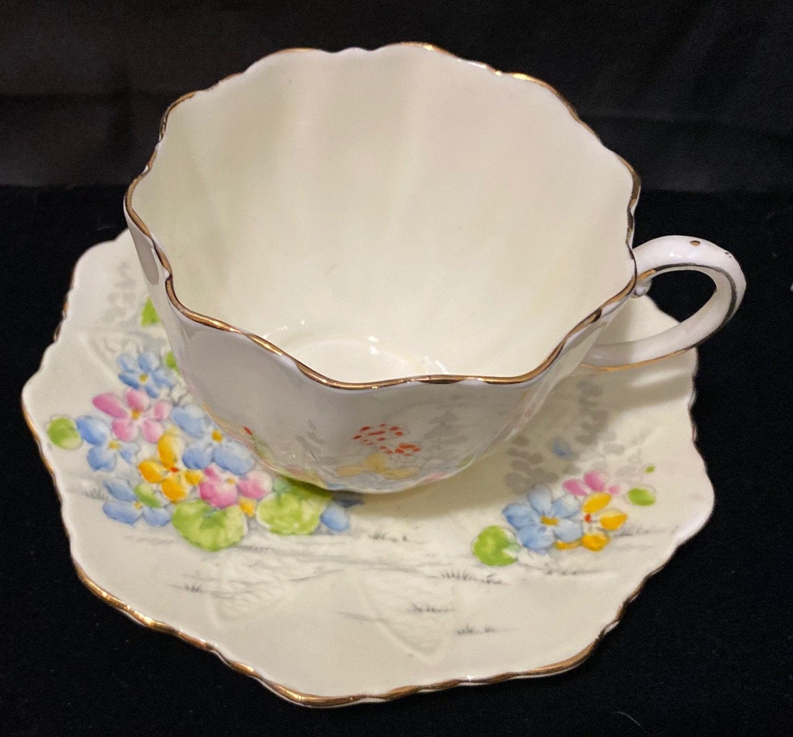 Vintage Art Deco Paragon Bone China Teacup and Saucer Circa 1933 - Etsy