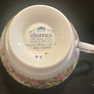 Rosina Queens Footed Cup and Saucer in Wild Flower Pattern, Circa 1960 ...