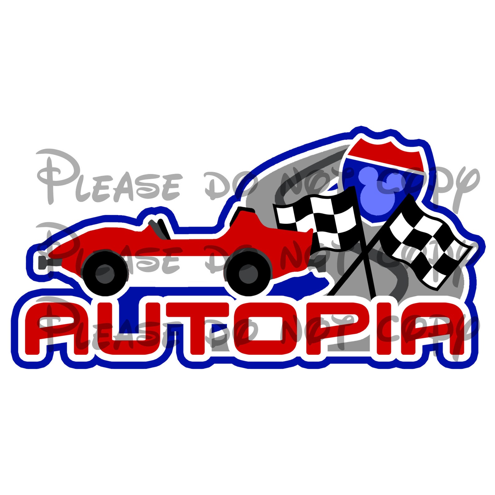 SVG File Autopia Title Digital Scrapbooking Disneyland | Etsy