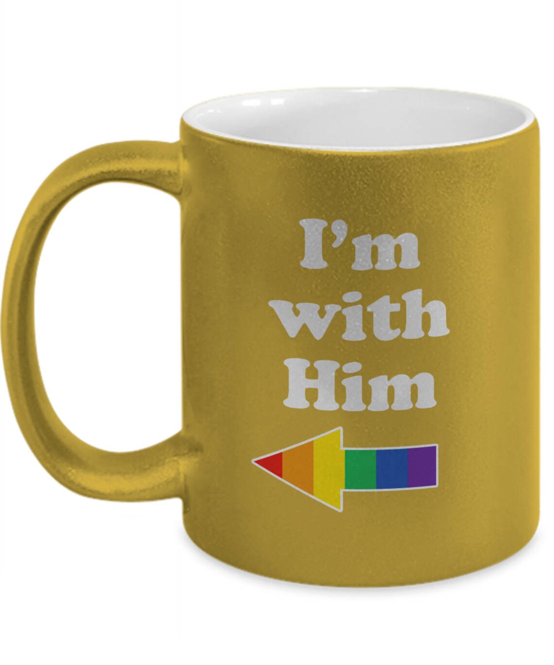 Im With Him Lgbt Gay T Coffee Cup Mug Pride Glbt Etsy